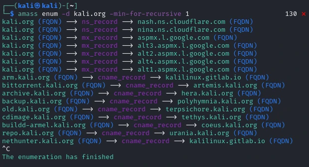 amass：深入攻击面映射和资产发现工具！全参数详细教程！Kali Linux教程！ - 哔哩哔哩