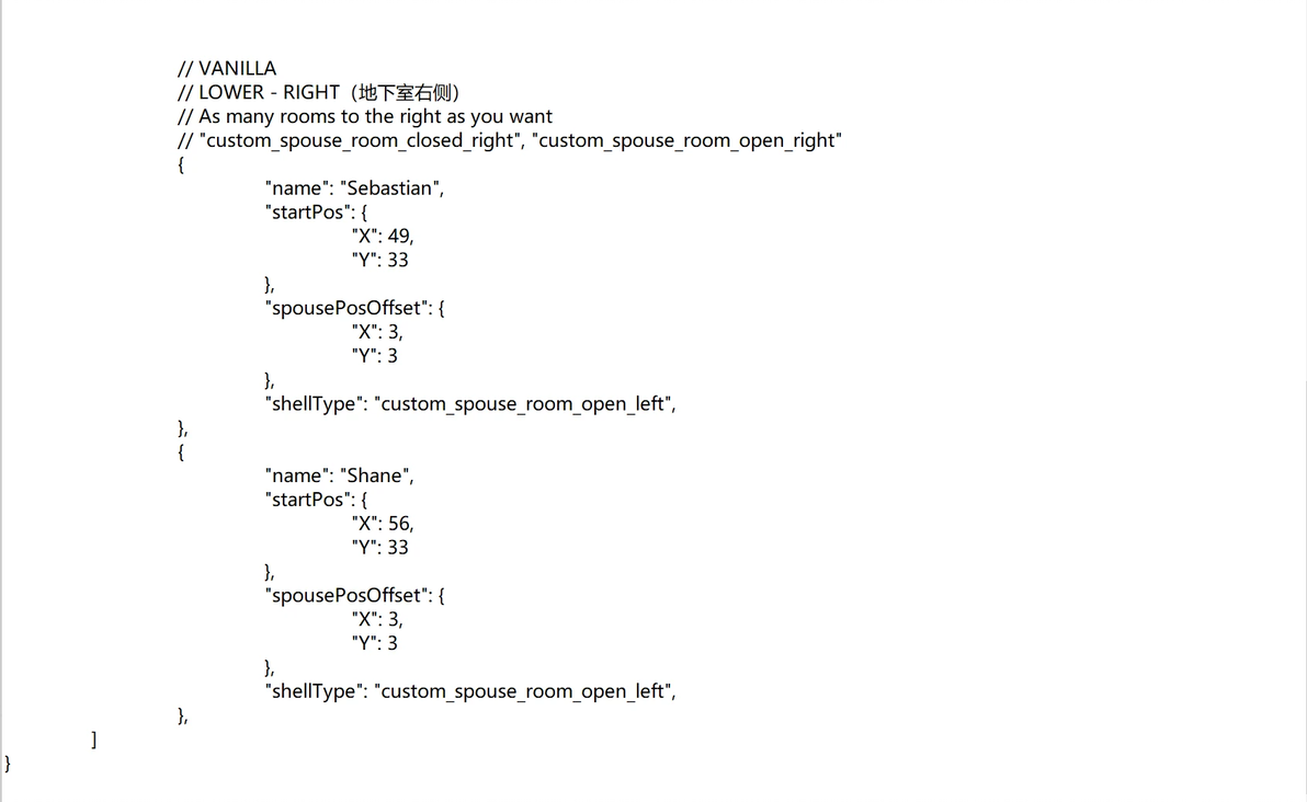 Custom Spouse Room Locations伴侣房间布局代码分享 - 哔哩哔哩