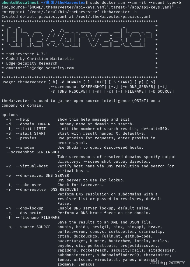 theHarvester：开源情报 (OSINT) 和侦察的必备工具！全参数详细教程！Kali Linux教程 - 哔哩哔哩