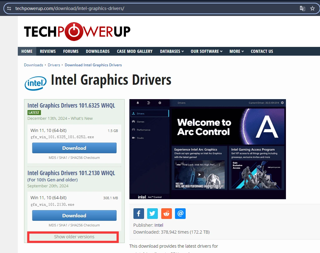 INTEL显卡旧版本驱动下载（附地址） - 哔哩哔哩