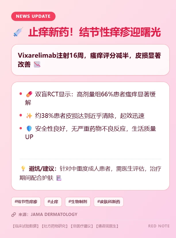 皮下注射新药大幅缓解顽固性瘙痒（Vixarelimab治疗结节性痒疹） - 哔哩哔哩