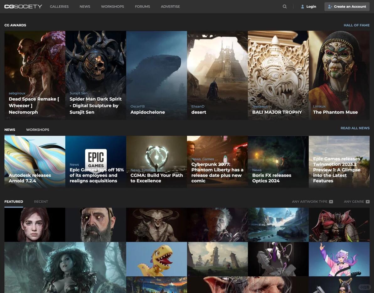 国外有哪些知名的CG网站？CG平台及云渲染平台 - 哔哩哔哩