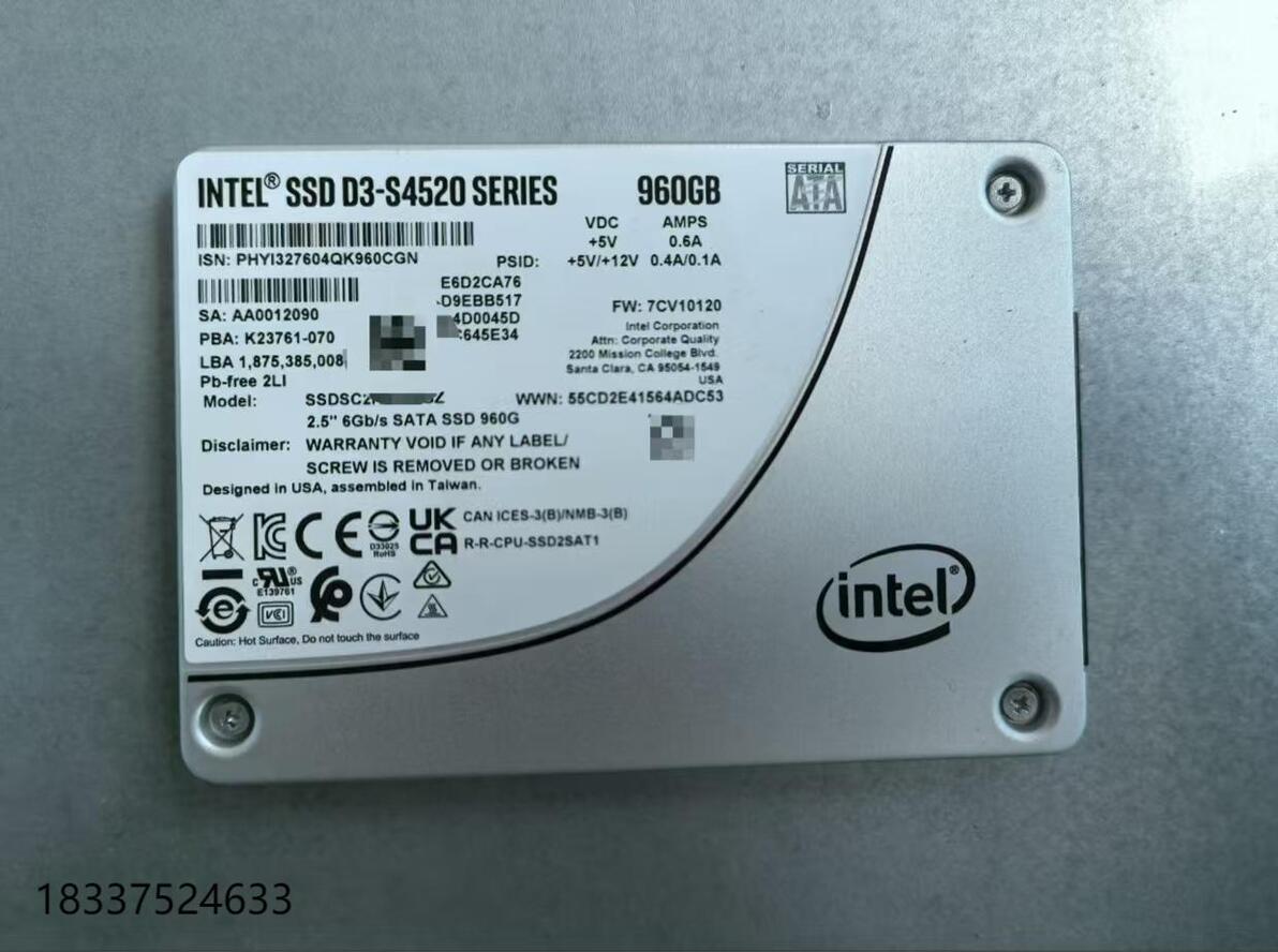 Intel S4520 960G SATA SSDSC2KB960GZ01 - 哔哩哔哩