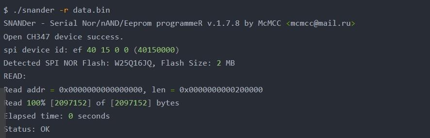 CH347应用 USB转SPI/I2C功能：开源SNANDer实现flash烧写 - 哔哩哔哩