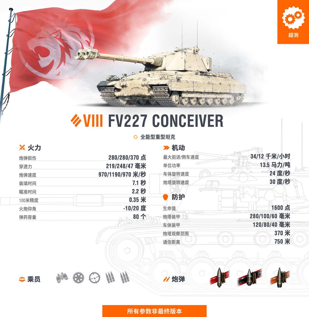 【超测情报】FV227 构想者、VCS 6X6 TS 90加入超测 - 哔哩哔哩