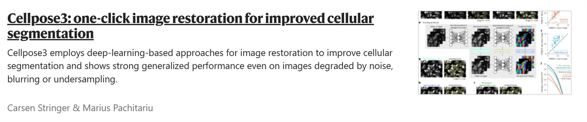 《Nature Methods》| Cellpose3：一键式改善细胞分割效果 - 哔哩哔哩