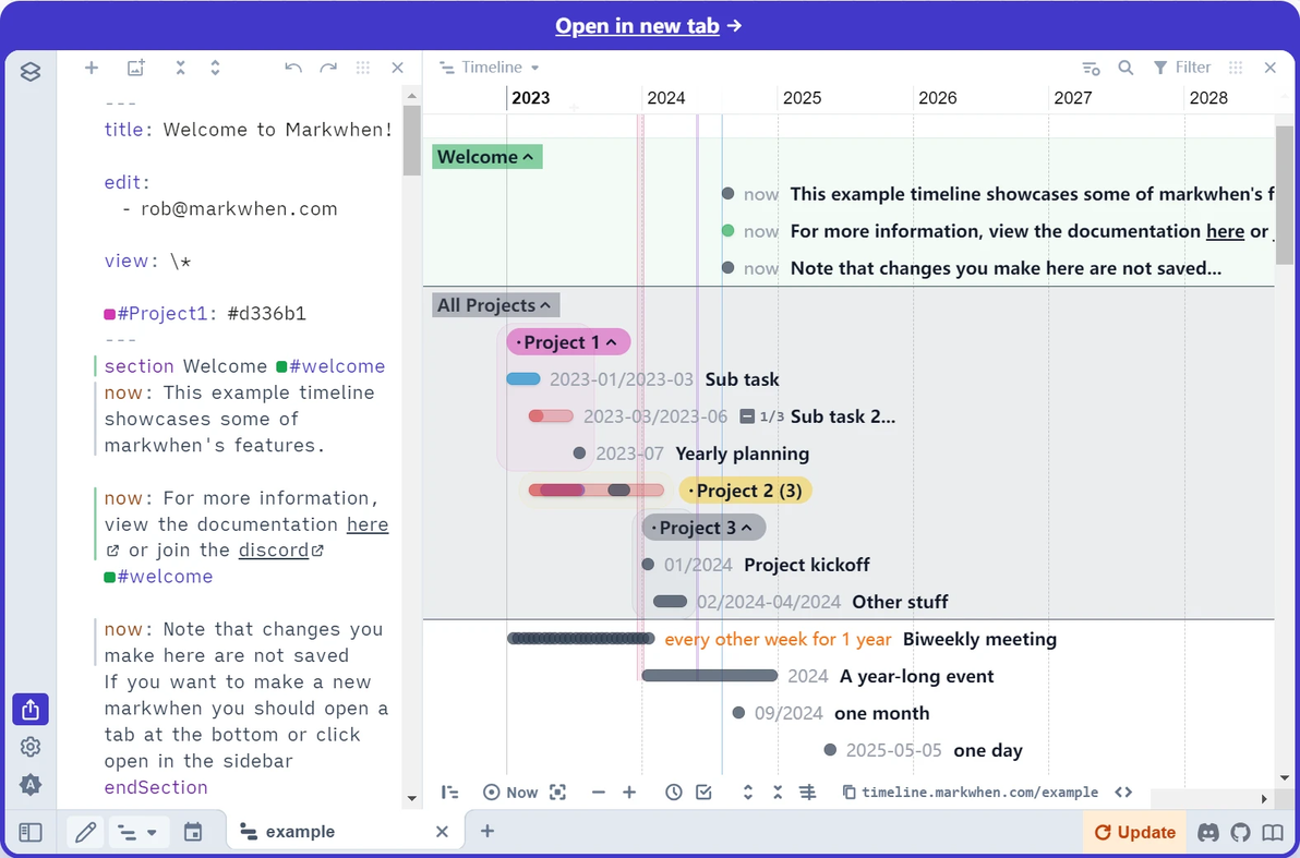 Obsidian 新插件：Markwhen - 哔哩哔哩