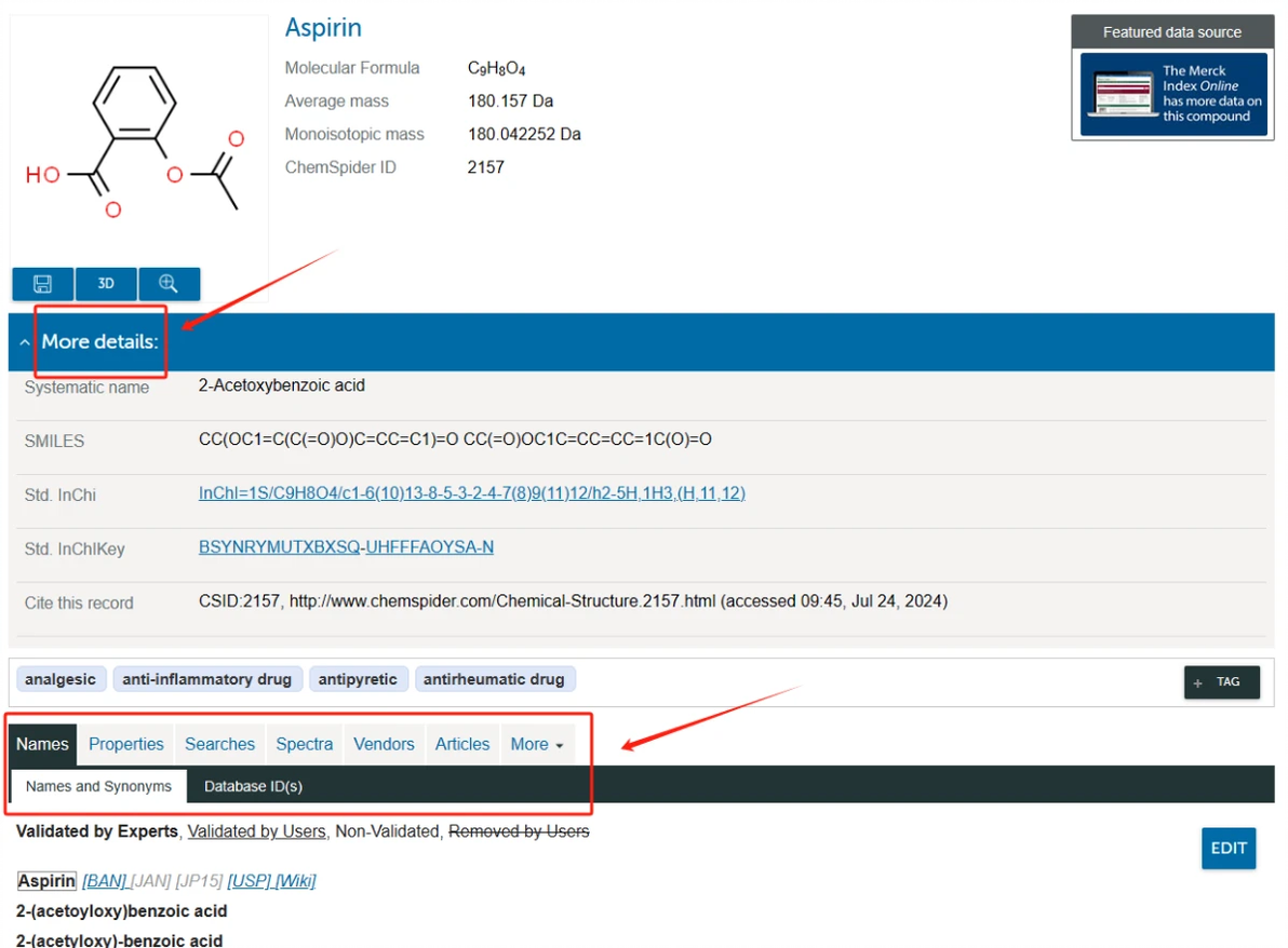 ChemSpider化学网站：化合物信息查询的使用教程 - 哔哩哔哩