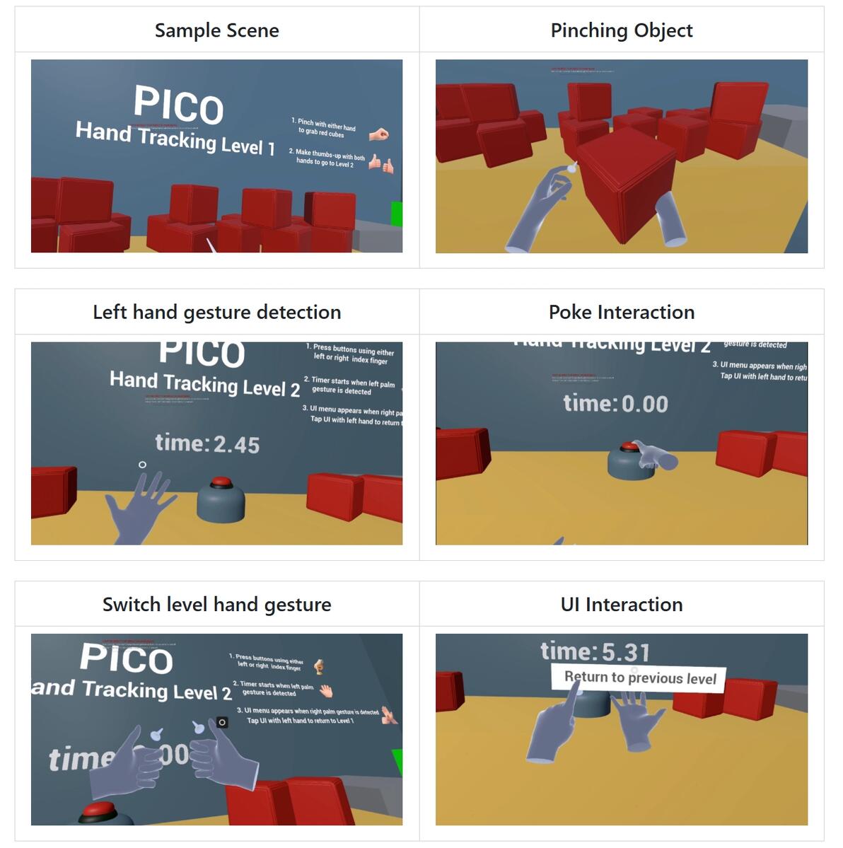 PICO UE5手柄、手势交互示例更新 - 哔哩哔哩