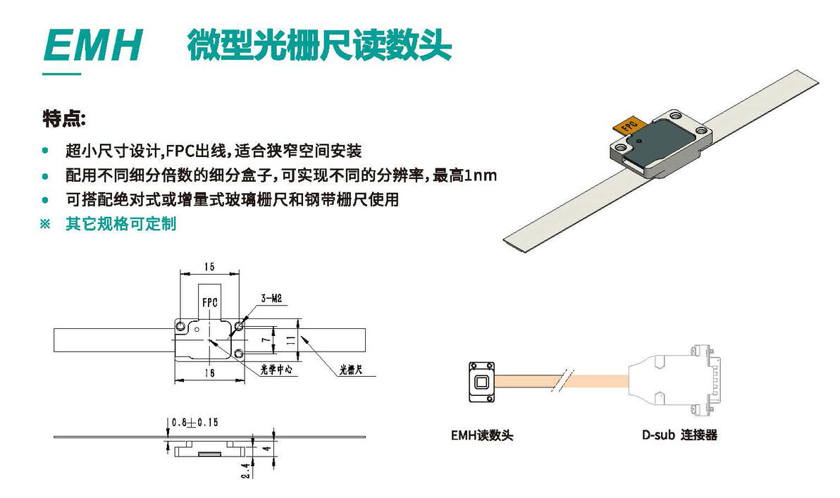 Mikrometry新款EMH光栅读数头，适用狭小空间安装 - 哔哩哔哩