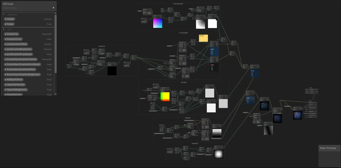 通过 Shader Graph 在 Unity 中简单实现 CRT 显示器效果 - 哔哩哔哩