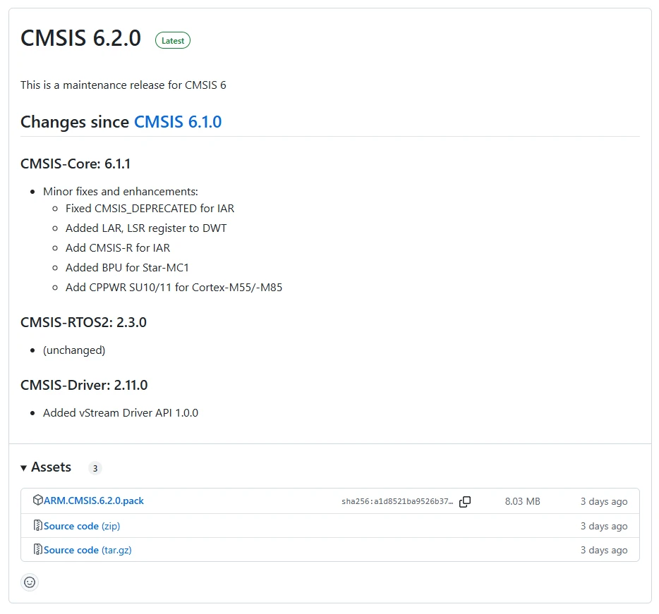 时隔一年后，CMSIS软件包V6.20发布 - 哔哩哔哩
