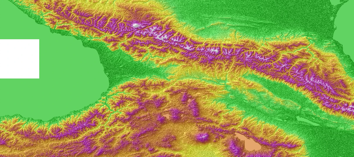 GIS 学习笔记一：使用 QGIS 绘制地形图，以格鲁吉亚为例 - 哔哩哔哩