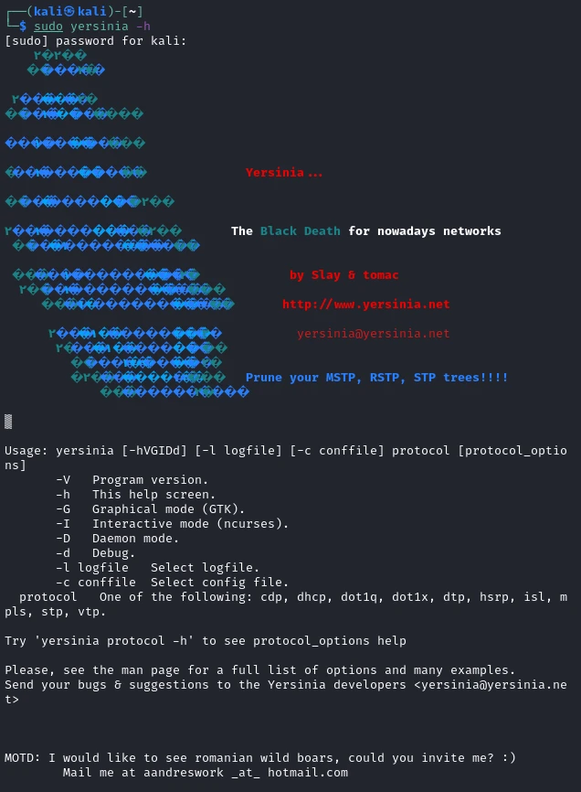 Yersinia：layer 2攻击框架！全参数详细教程！Kali Linux教程！ - 哔哩哔哩