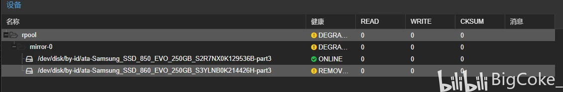 PVE8- ZFS 阵列重组 替换硬盘，修复efi 启动引导 - 哔哩哔哩