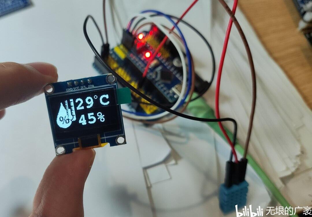 Arduino Nano 和 ESP8266 读取 DHT11 及 OLED显示 - 哔哩哔哩