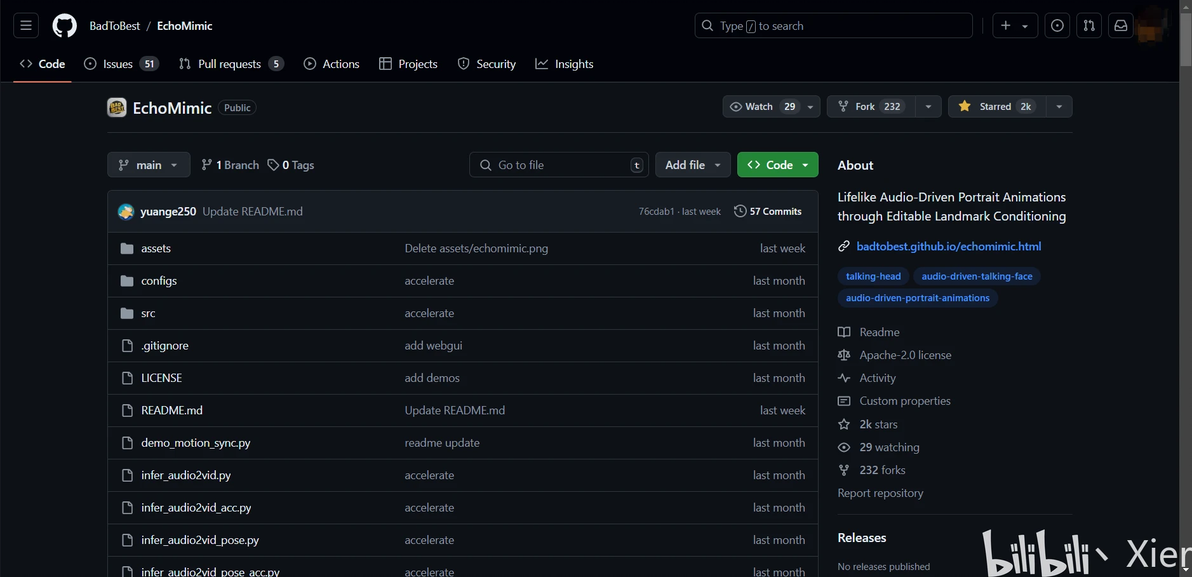 【数字人】EchoMimic 使用教程 - 哔哩哔哩