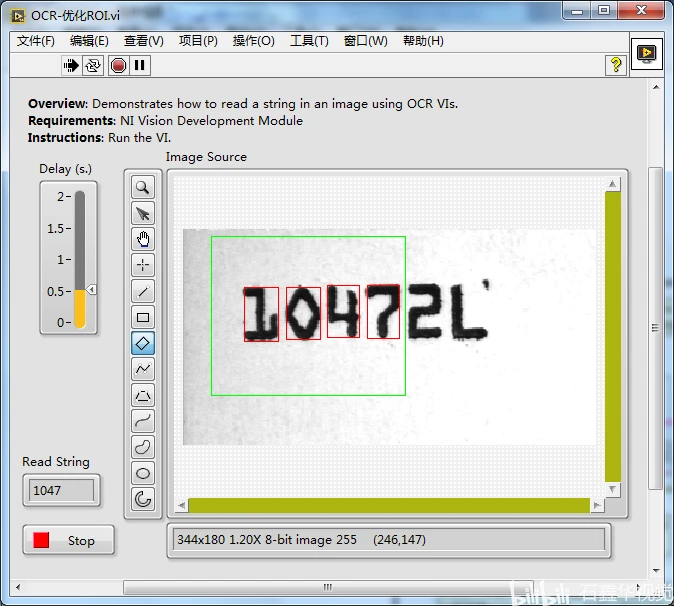 LabVIEW Vision-NI视觉范例之OCR字符识别 - 哔哩哔哩