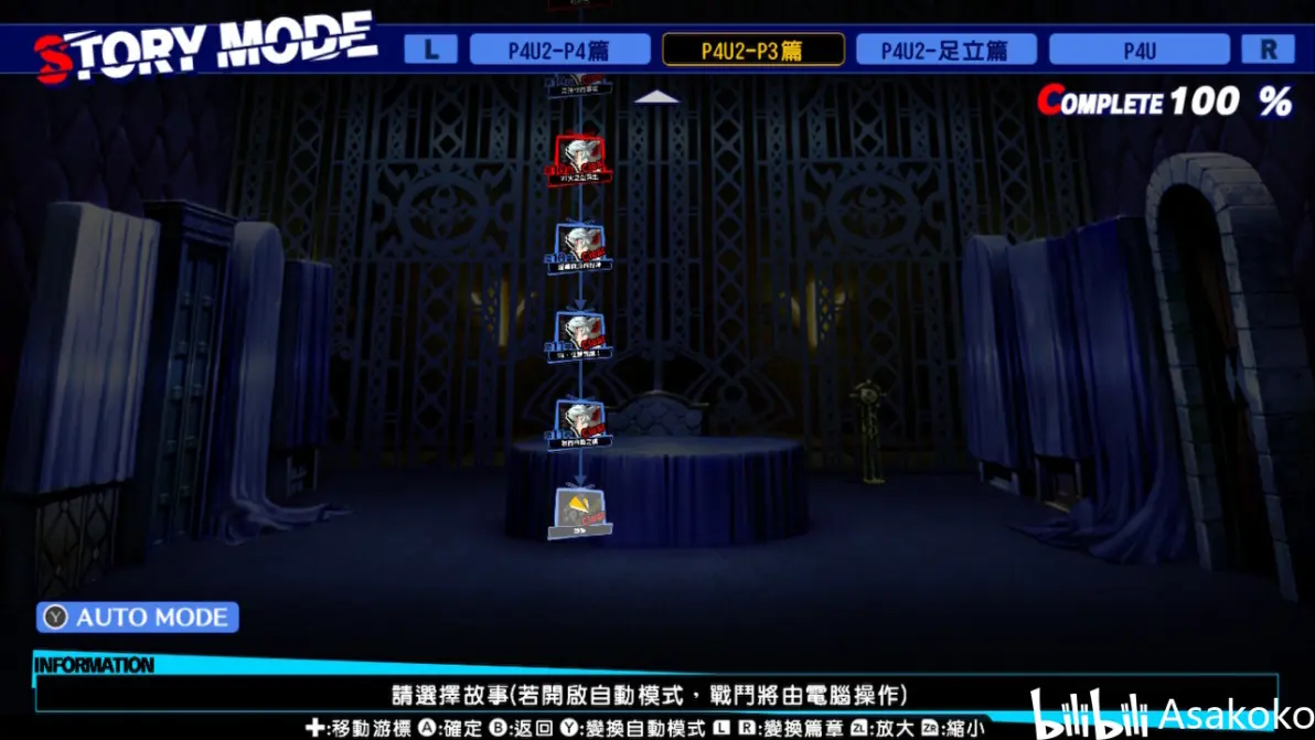 《女神异闻录4 无敌究极后桥背摔/P4U2》剧情模式100%收集攻略 - 哔哩哔哩