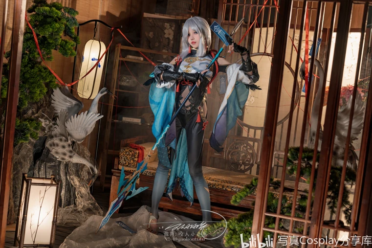 【Cosplay图集精选】咬人小小兔4月作品『申鹤-明枪』73P+1V 小剧场 - 哔哩哔哩