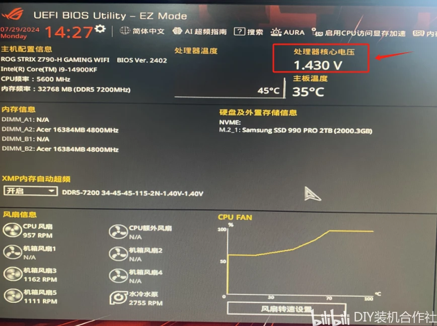 Intel 13 14代处理器用户请检查你的cpu电压！以防止不稳定 - 哔哩哔哩
