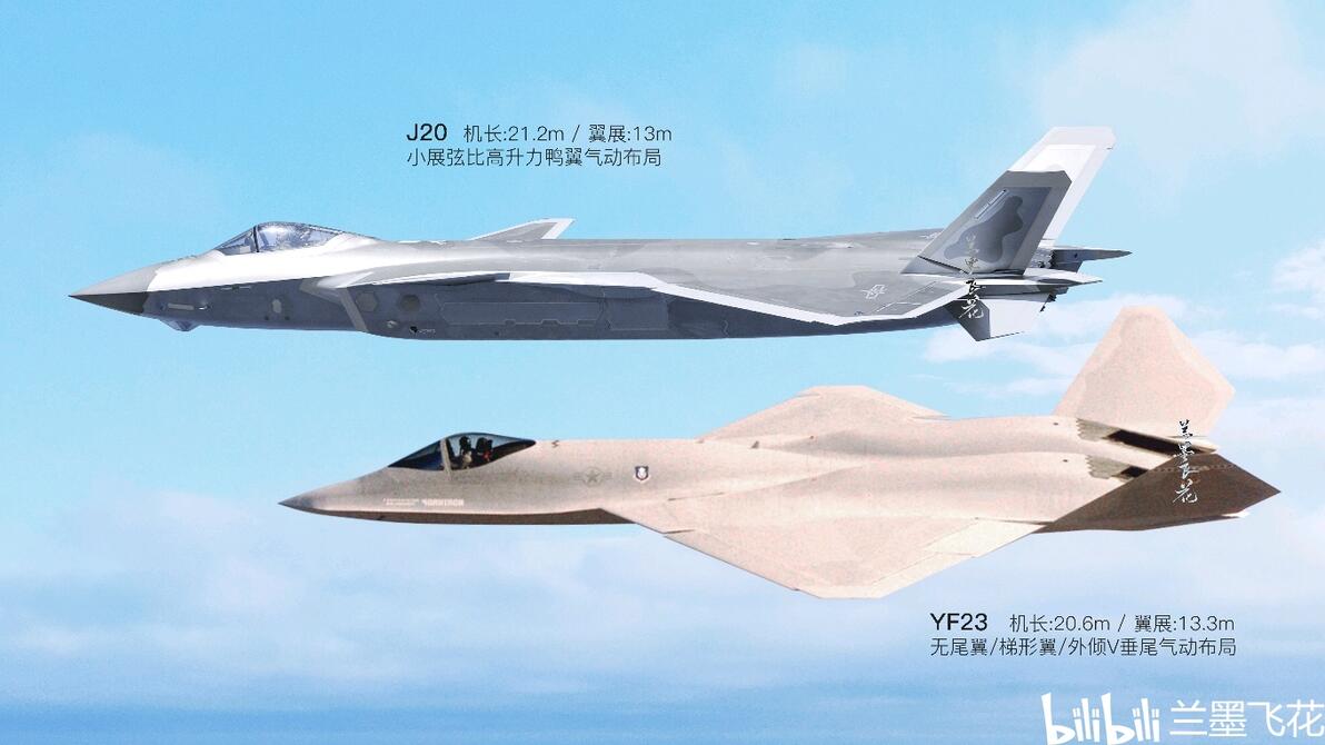 yf23/f23/natf23战机尺寸比对 - 哔哩哔哩