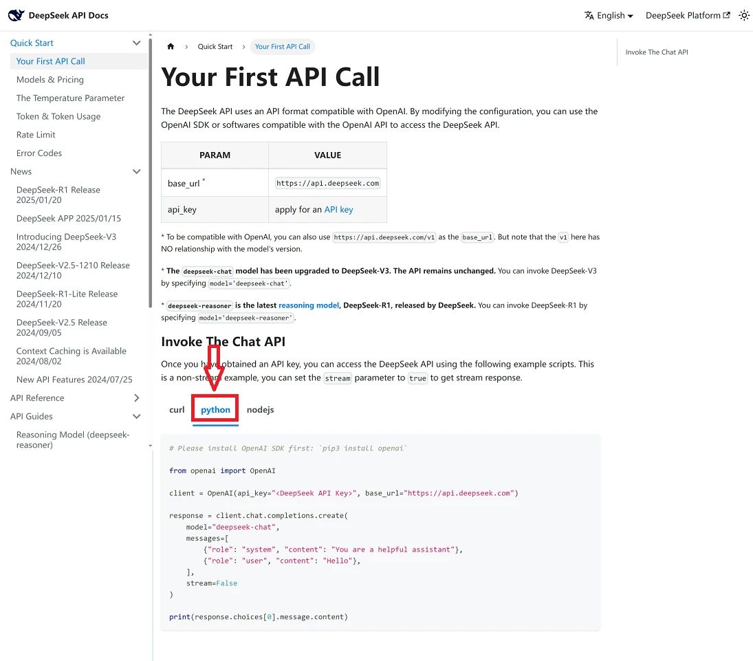 零起点学会调用大语言模型的API——以DeepSeek API的调用为例 - 哔哩哔哩