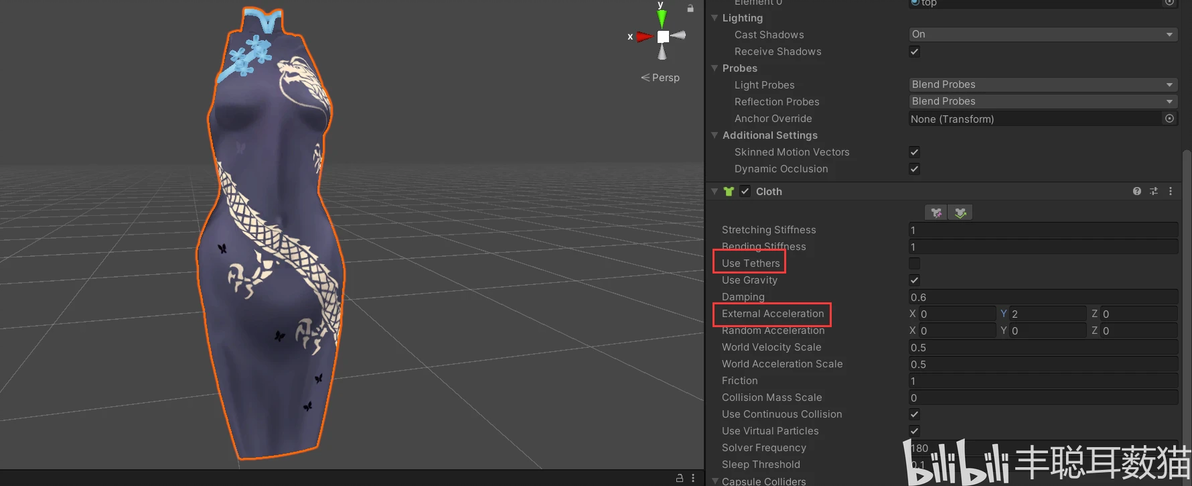 VRChat改模 特别短篇：Unity Cloth 布料系统 - 哔哩哔哩