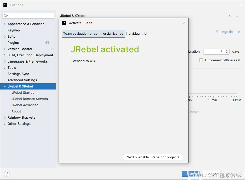 IDEA 2024 加载 JRebel（2024.4.2）在线开启以及配置 - 哔哩哔哩