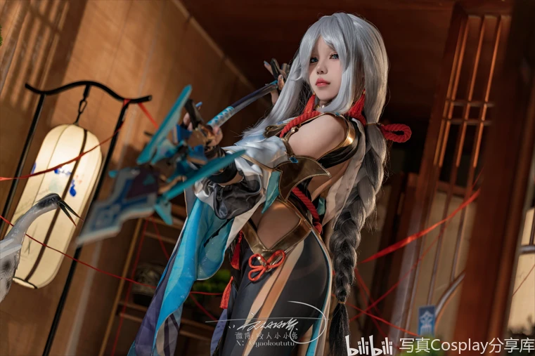 【Cosplay图集精选】咬人小小兔4月作品『申鹤-明枪』73P+1V 小剧场 - 哔哩哔哩