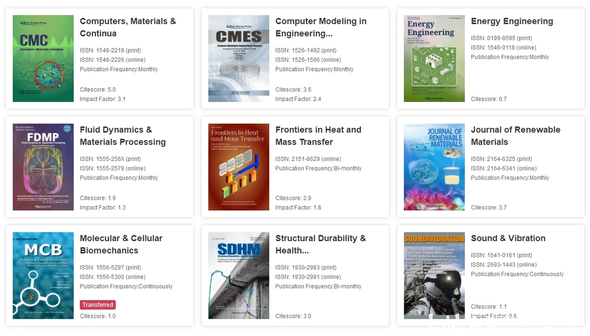 Tech Science Press (TSP) 出版社会议论文集 期刊征稿 - 哔哩哔哩