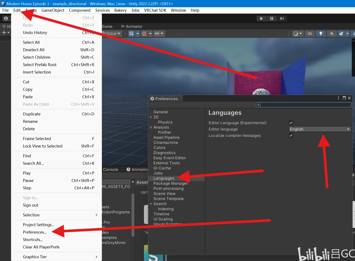 Unity中文语言包/汉化教程 - 哔哩哔哩