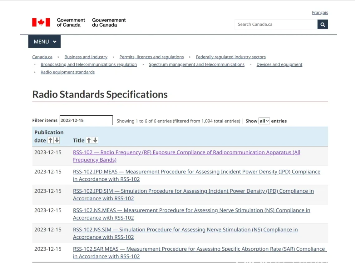 加拿大ISED认证 RSS-102 Issue 6比吸收率 (SAR) 合规性 - 哔哩哔哩