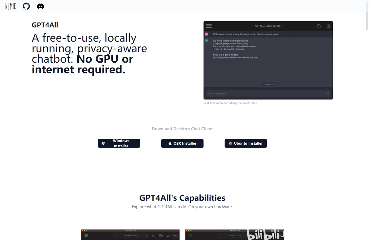 本地部署(1) - 免费开源GPT-4All，离线无需GPU！ - 哔哩哔哩
