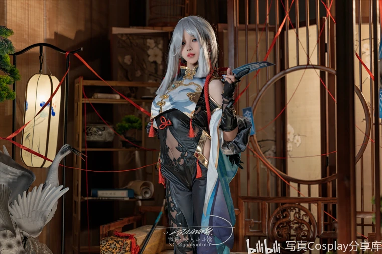 【Cosplay图集精选】咬人小小兔4月作品『申鹤-明枪』73P+1V 小剧场 - 哔哩哔哩