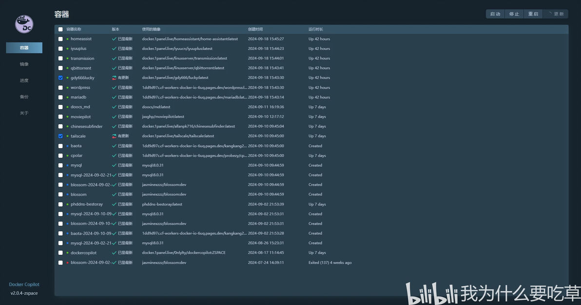 极空间部署Docker Copilot实现容器一键更新 - 哔哩哔哩