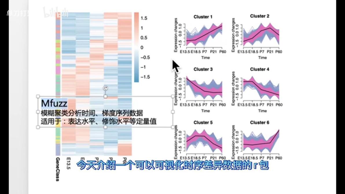 时序差异表达趋势绘制｜软聚类R包Mfuzz|高分文章常见的趋势分析图 - 哔哩哔哩