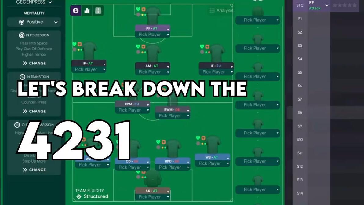 FM23如何表达自己的战术意图（以4231示例） - 哔哩哔哩