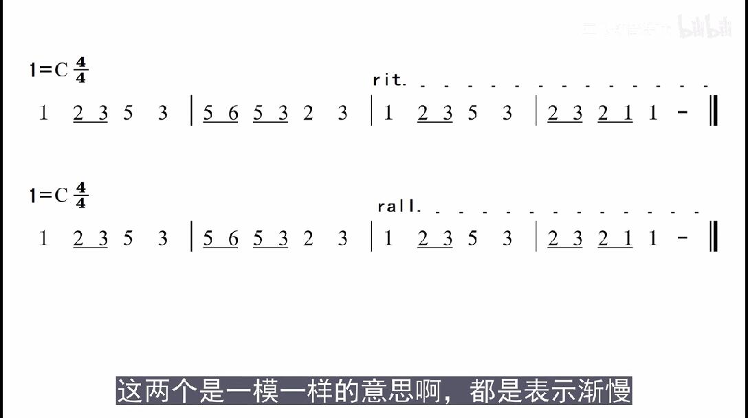 【零基础学音乐·自学乐理】86-速度记号-rit、rall、accel、a... - 哔哩哔哩