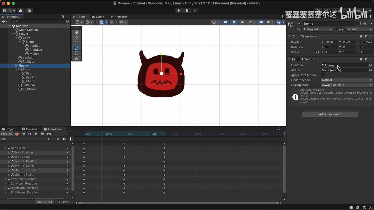 十行代码学会Unity·物体生成｜做做做做做游戏 - 哔哩哔哩