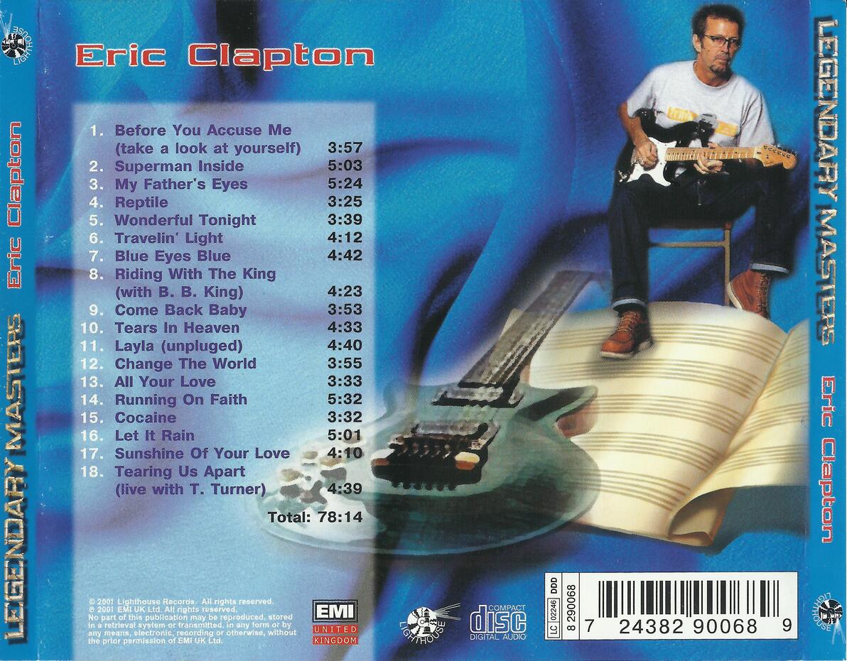 Eric Clapton【Legendary masters】稀有版传奇大师精选 - 哔哩哔哩