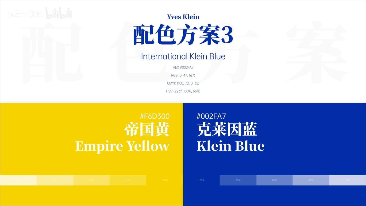 Klein Blue｜高级感配色X审美提升｜克莱因蓝+世界6大经典蓝色 | 极冷 - 哔哩哔哩