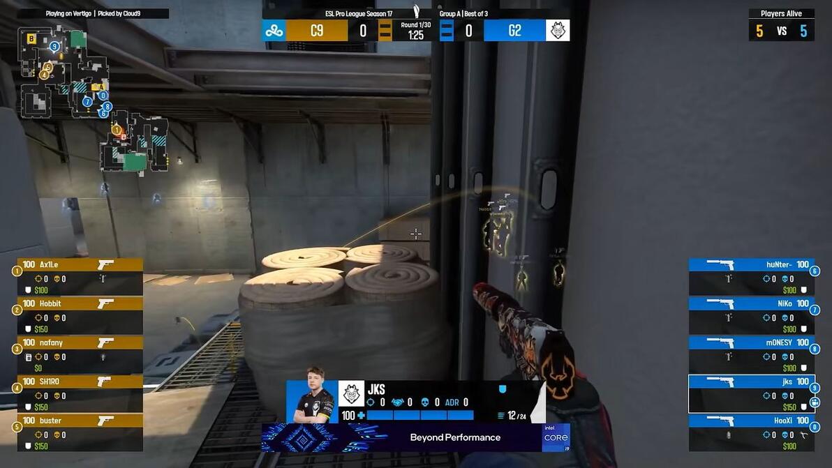 【CSGO】C9终结G2连胜！G2 vs Cloud9精彩集锦-ESL Pro - 哔哩哔哩