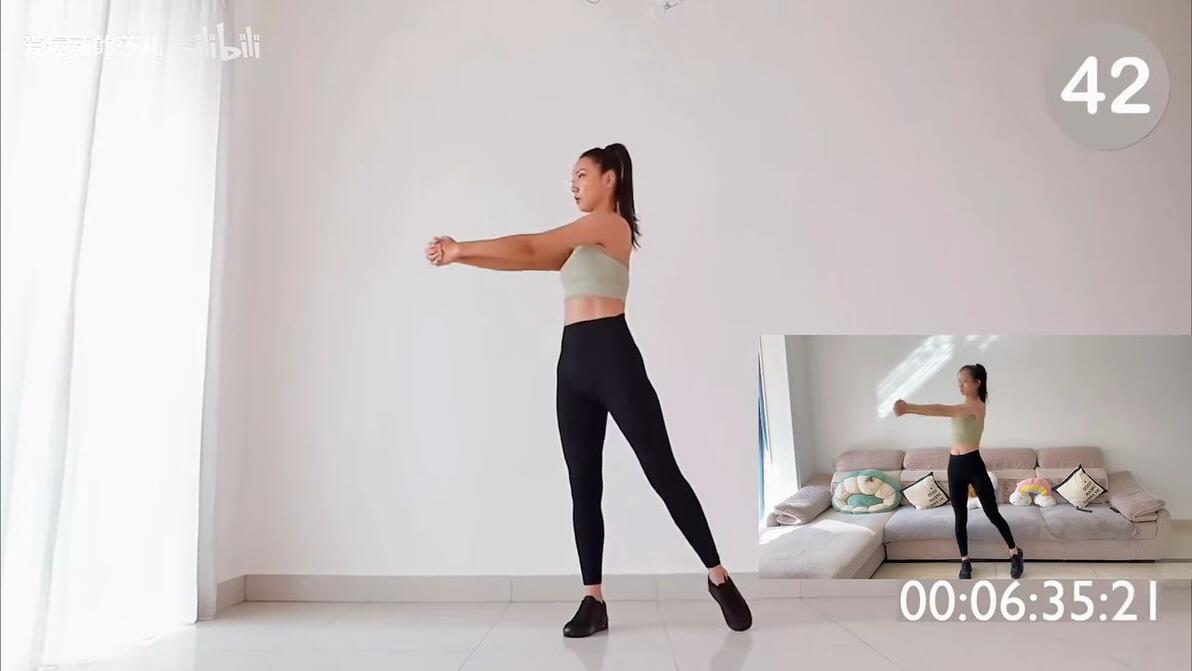 【MIZI】40min有氧腰腹训练，站立无跑跳，减腰两侧赘肉，紧实腰腹线条，练出 - 哔哩哔哩