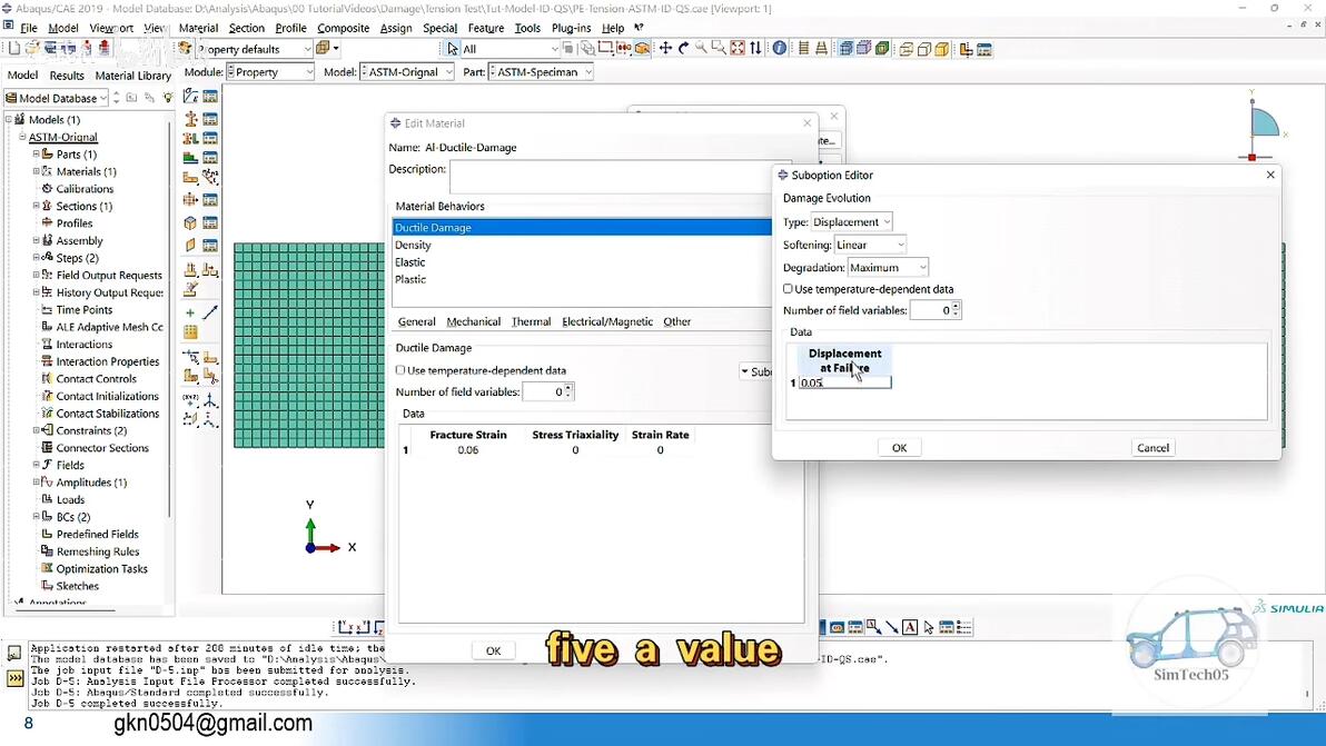 Abaqus 损伤演化01-单元删除理论及错误问题（Ductile Dam... - 哔哩哔哩