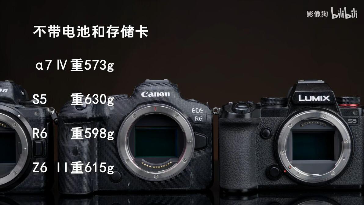 索尼A7M4、佳能R6、尼康Z6II、松下S5 视频性能对比测试 // 影像狗 - 哔哩哔哩
