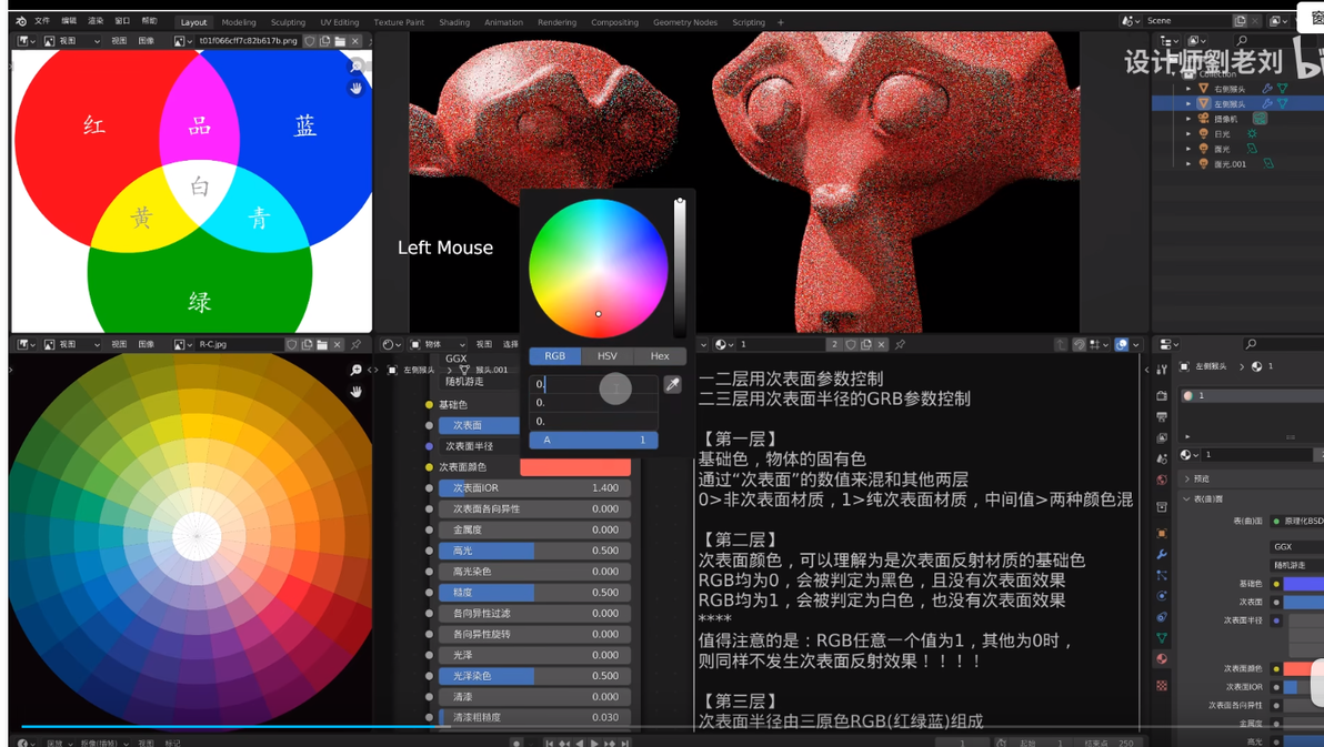你搞懂3S材质了吗？浅析Blender中的3S（SSS）次表面反射材质【中文普通 - 哔哩哔哩