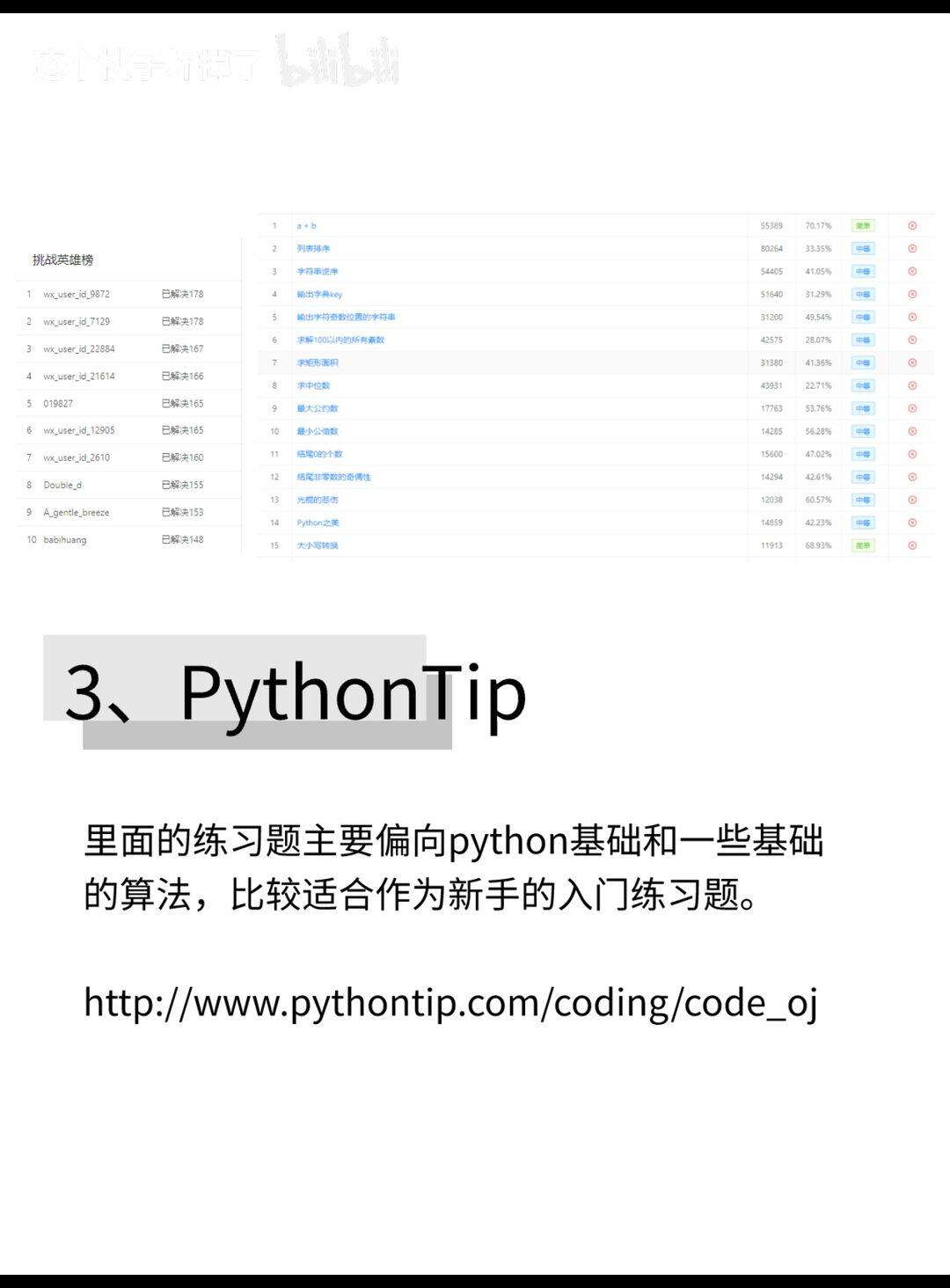 练习Python！请刷爆这8个网站！ - 哔哩哔哩