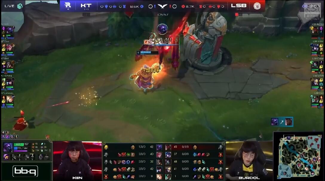 LSB vs KT Lehends拉克丝教科书！神准Q下路反秀双杀R抢电龙... - 哔哩哔哩