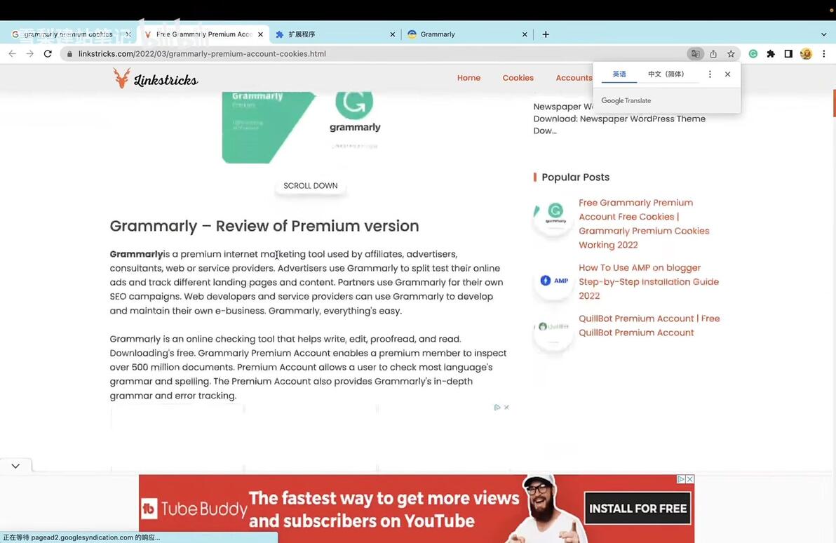 如何免费使用Grammarly Premium，英语润色必备神器！ - 哔哩哔哩